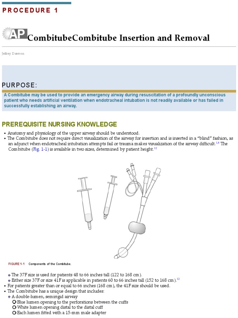 Combitube Insertion and Removal | PDF