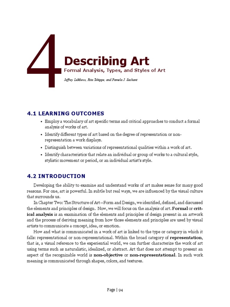 Art Analysis for Students | PDF | Copyright Law | Law