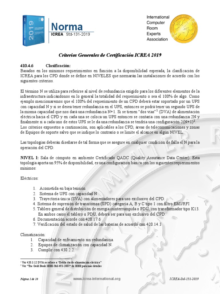 Criterios - Generales - de - Certificacion Icrea-Std-131-2019 | PDF ...