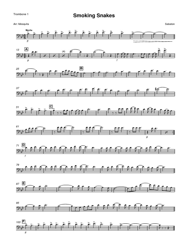 Smoking Snakes Trombone 1 | PDF