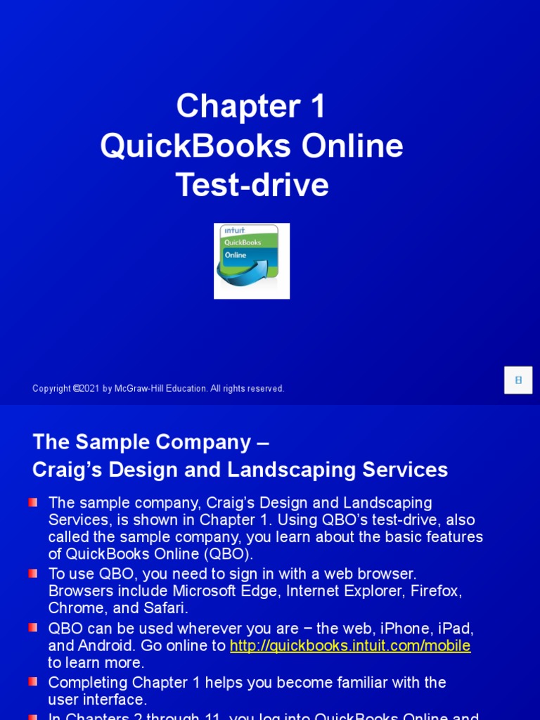 Yacht QBO 3e Instructor PPT Chapter01 | PDF | Quick Books | Software ...
