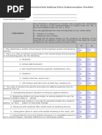 Child Protection Policy Checklist | PDF | Bullying | Child Protection
