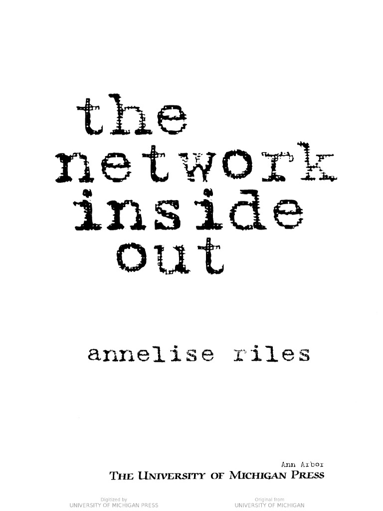 Annelise Riles - The Network Inside Out-University of Michigan Press ...