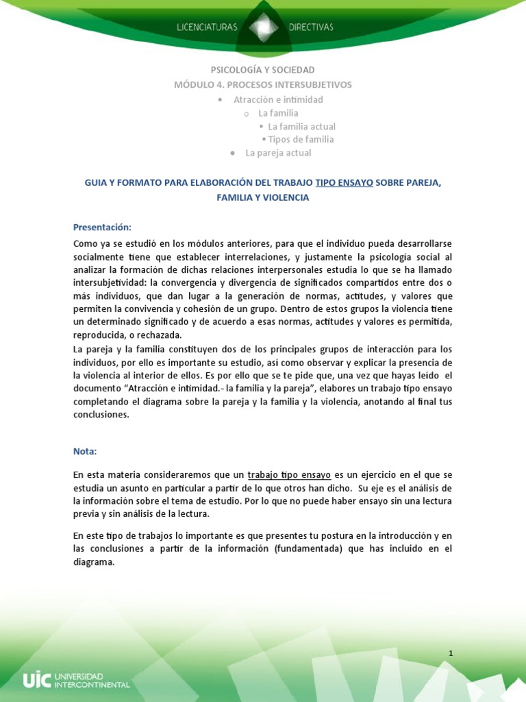 Act 4.1 Deleon Estruch Ensayosobreparejafamiliayviolencia | PDF | Familia | Violencia