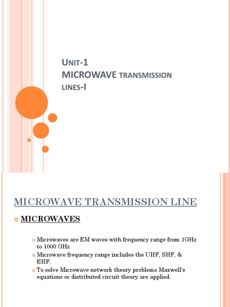 Mwe-Ppt-Ece Iv - 0 | PDF | Transmission Line | Microwave