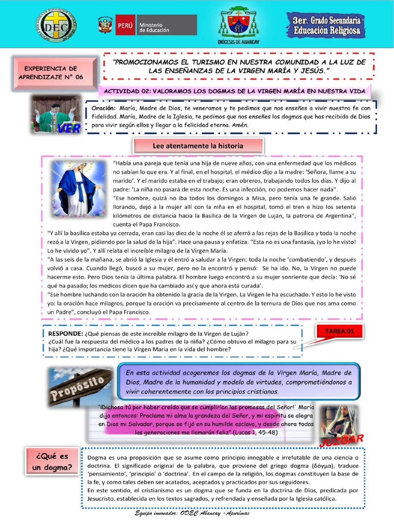 REL. 3° Act.2 - EDA VI - Del 12 Al 16 de setiembre - ODEC ABANCAY | PDF