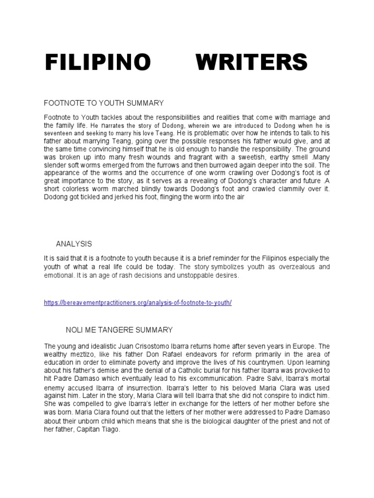 Filipino Writers | PDF