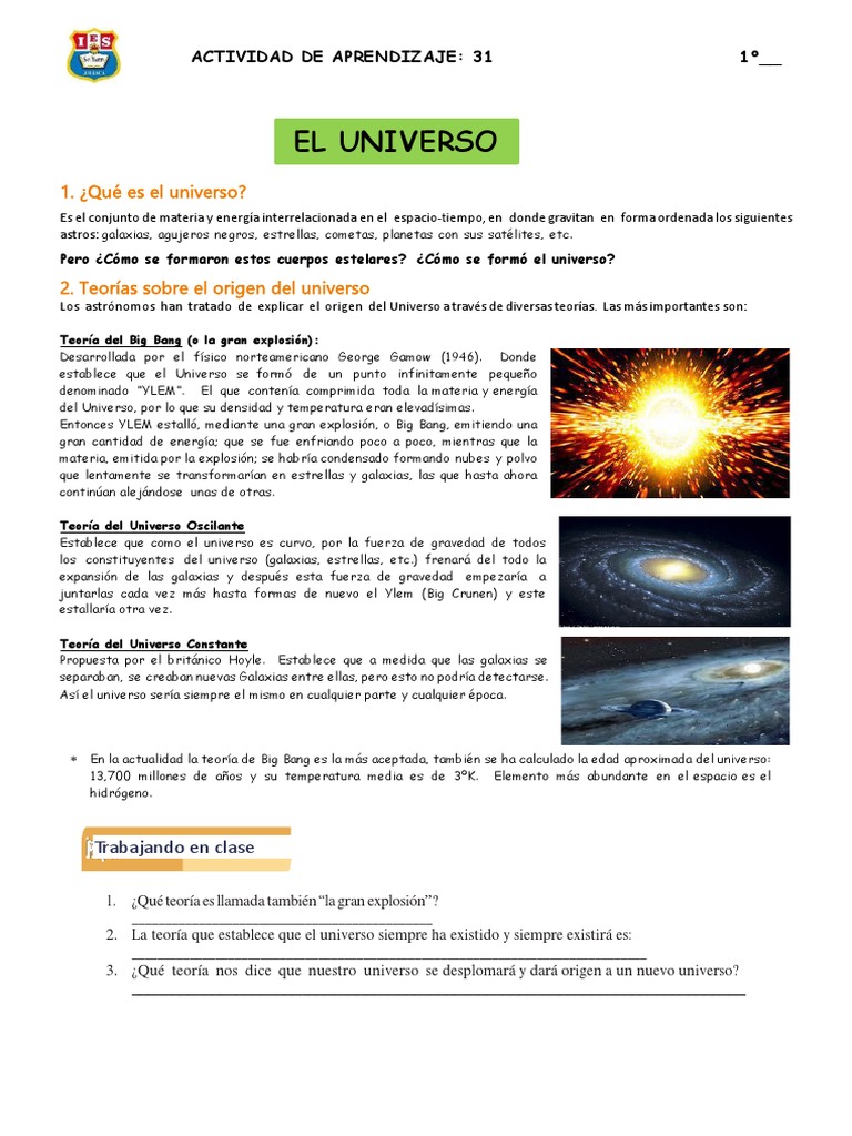 El Universo | PDF | Universo | Big Bang