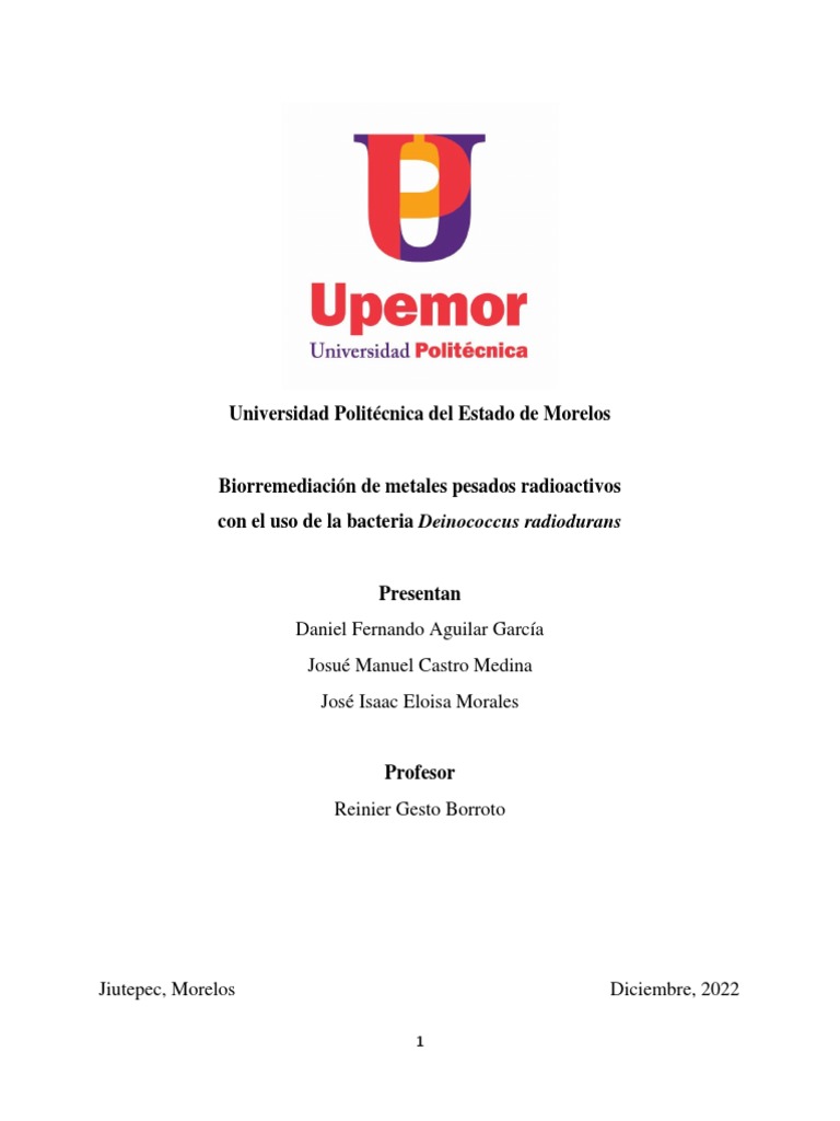 Deinococcus Radiodurans-Biorremediacion | PDF