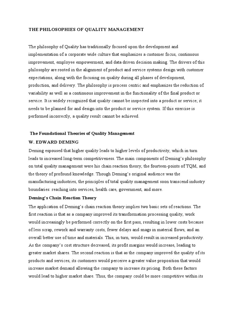 Quality Management in Projects - Assignment - Group 1 | PDF