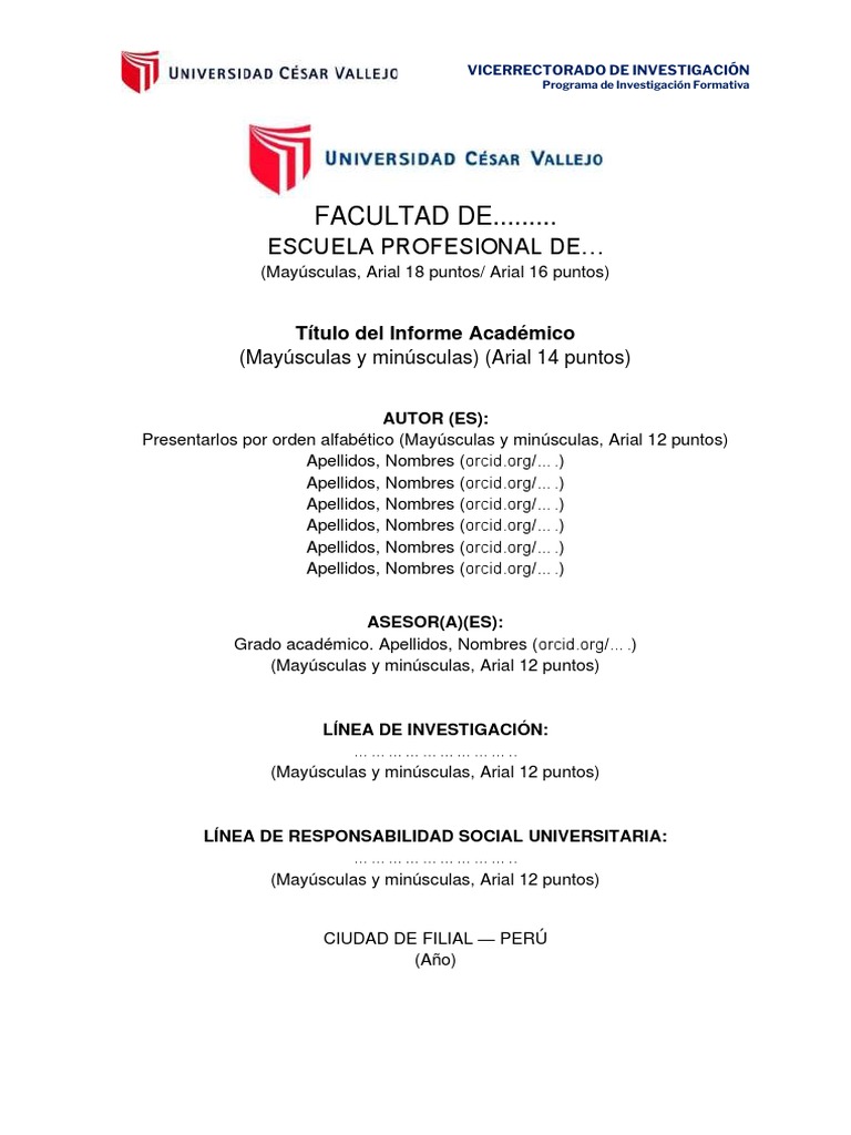 Rvi N°205-2022-Vi-Ucv Guía de Elaboración de Informe Académico | PDF