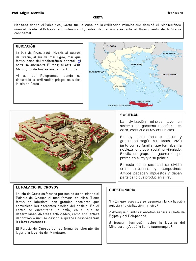Creta: Cuna de la Civilización Minoica | PDF | Creta | Grecia