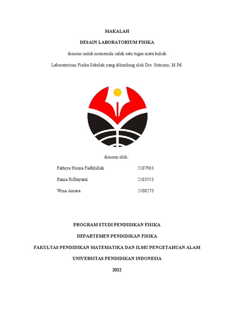 Design Laboratorium Fisika Sekolah 2-1 | PDF