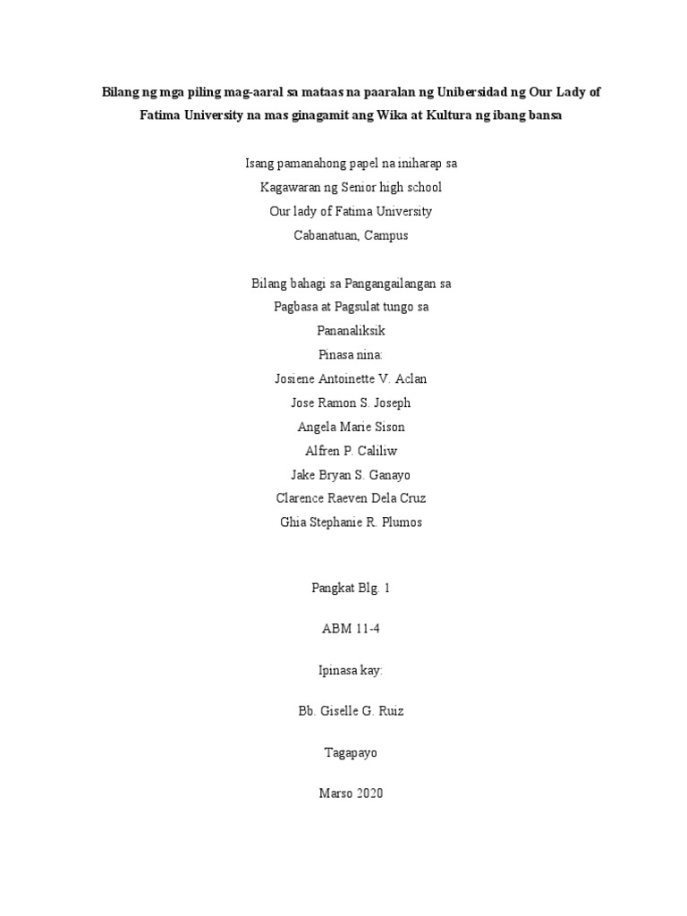 Final Manuscript Pangkatisa-1 | PDF