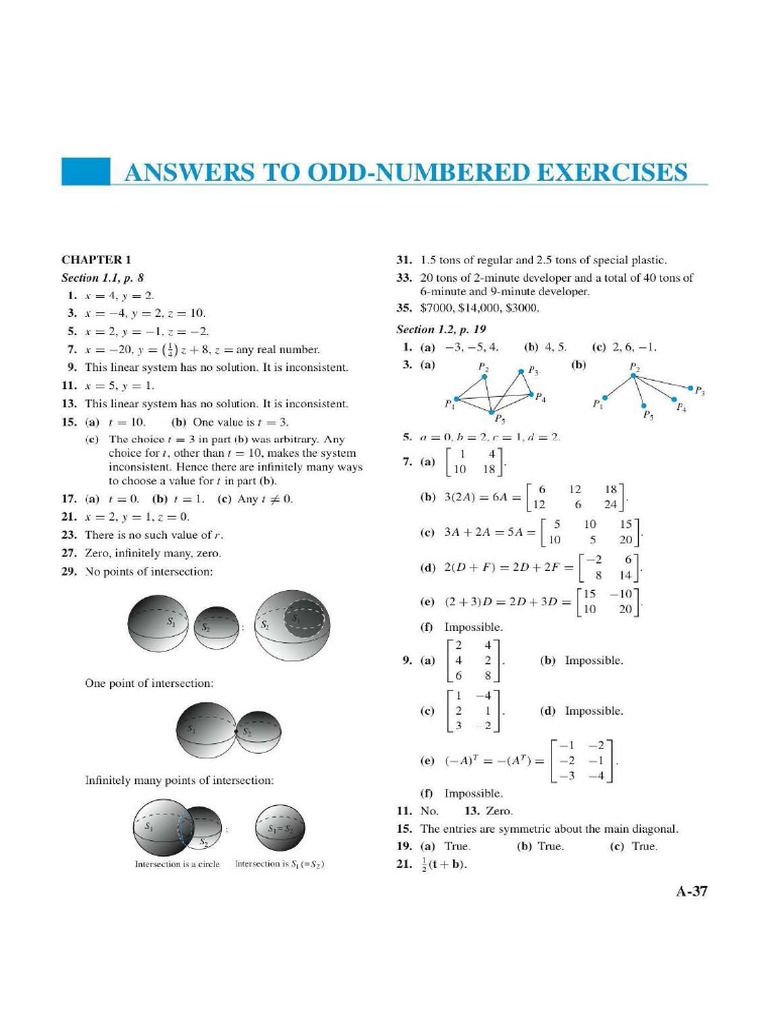 (Odd) Solution Manual For Elementary Linear Algebra With Applications ...