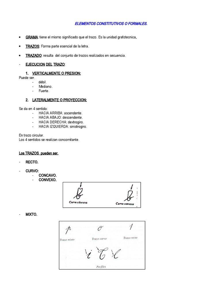 Elementos Constitutivos y Formales | PDF | Caligrafía | Velocidad