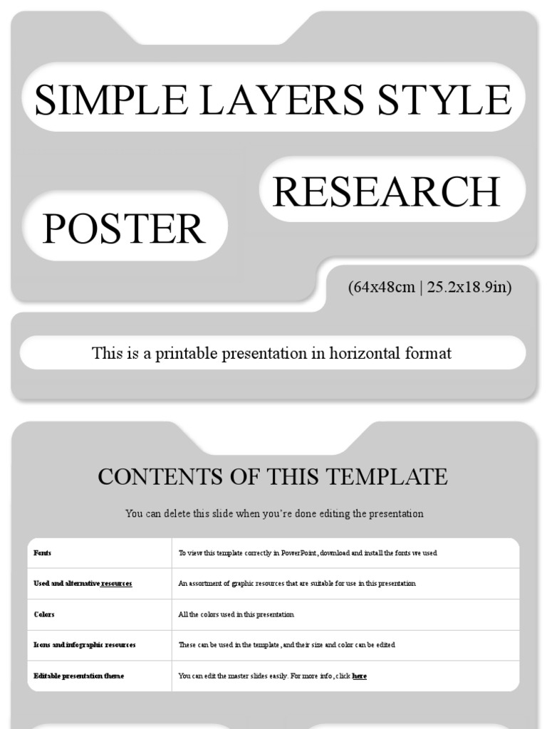 Simple Layers Style Research Poster by Slidesgo | PDF