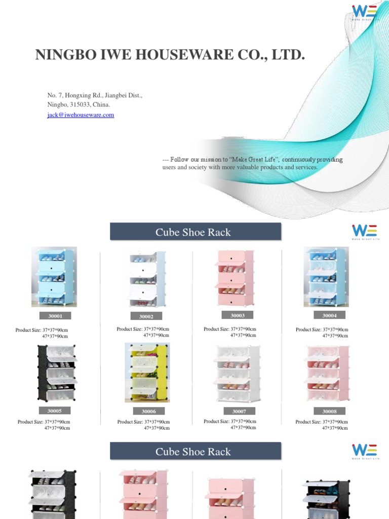 Shoe Rack Catalog From Iwe | PDF