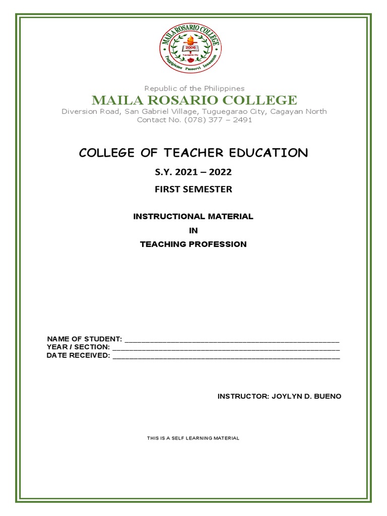 Edu 31 Module 2 | PDF | Teaching Method | Teachers