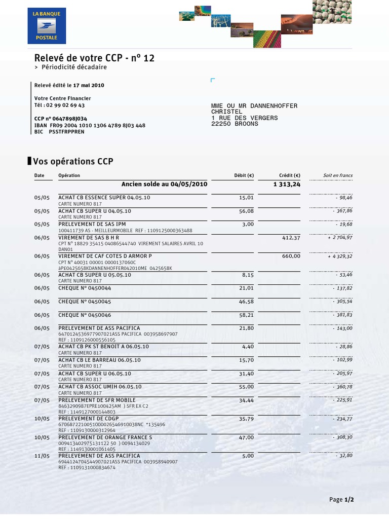 Releve 17 Mai 2010 | PDF | Banques | Secteurs du service