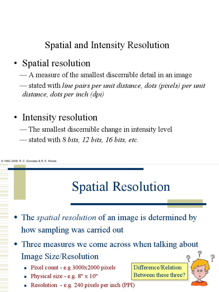 Lecture 5 - Spatial and Intensity Resolution, Image Interpolation | PDF | Image Resolution ...
