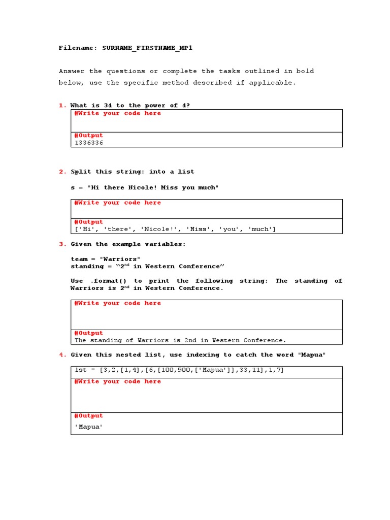 Machine Problem 1 - CS158 - 1L | PDF