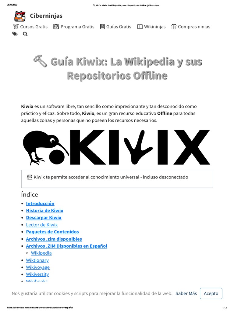 ? Guía Kiwix - La Wikipedia y Sus Repositorios Offline - Ciberninjas ...