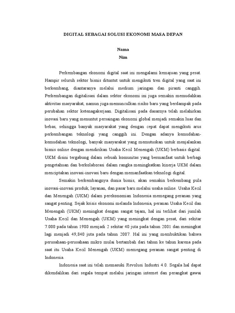 Esai Digital | PDF | Bisnis