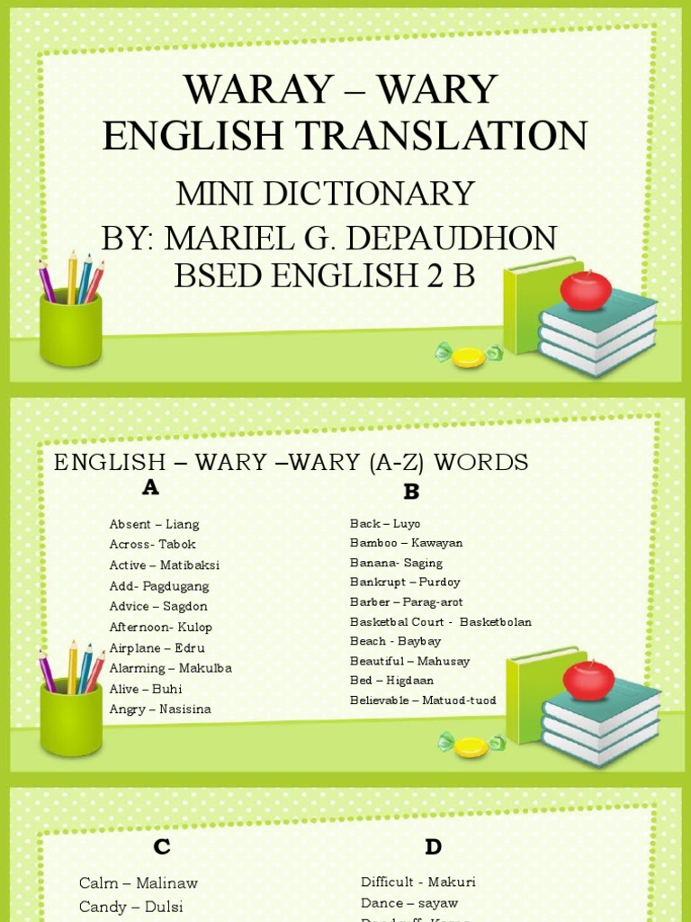 Mini Dictionary | PDF