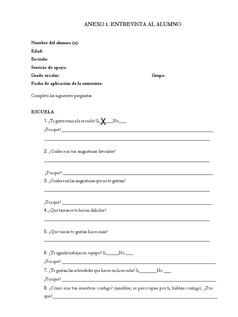 Anexos 1. para Recogida de Informaciã N Del Alumno | PDF | Aprendizaje ...