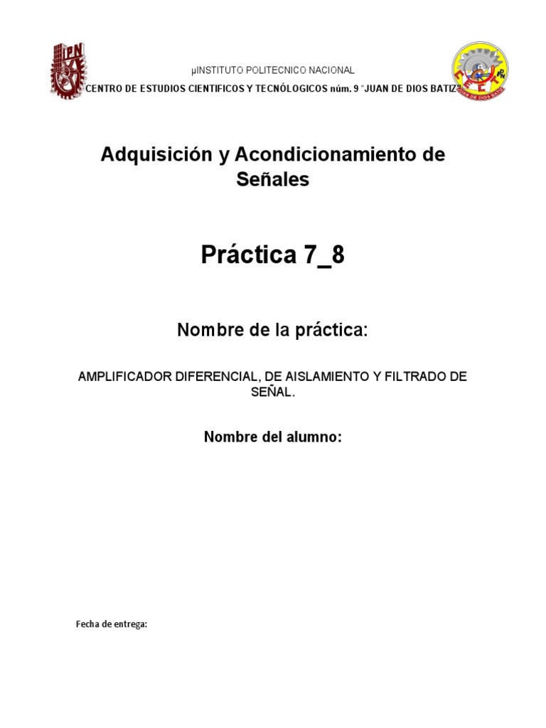 Practica8 2022 | PDF | Filtro electronico | Amplificador operacional