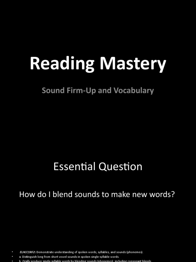 Reading Mastery | PDF | Syllable | Cognition