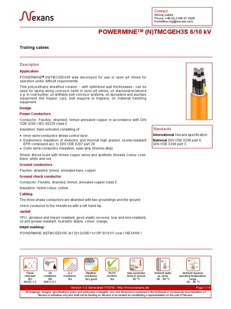 POWERMINETM N TMCGEH3S 6 10 KV | PDF | Insulator (Electricity) | Electrical Conductor