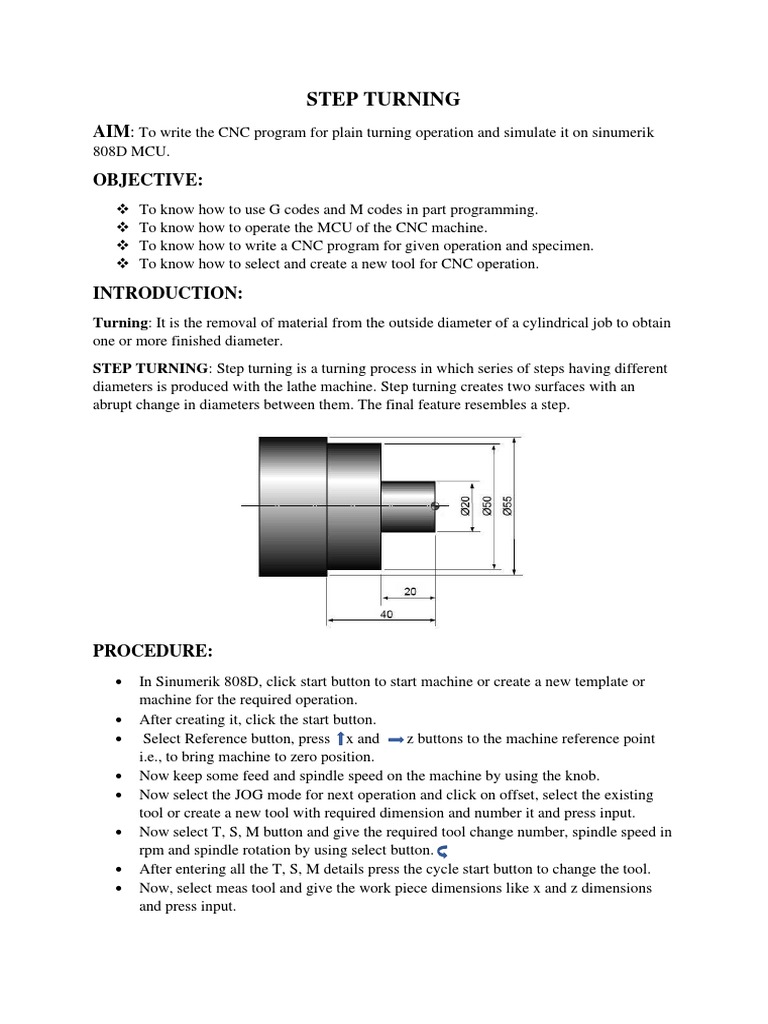 Step Turning | PDF | Numerical Control | Secondary Sector Of The Economy