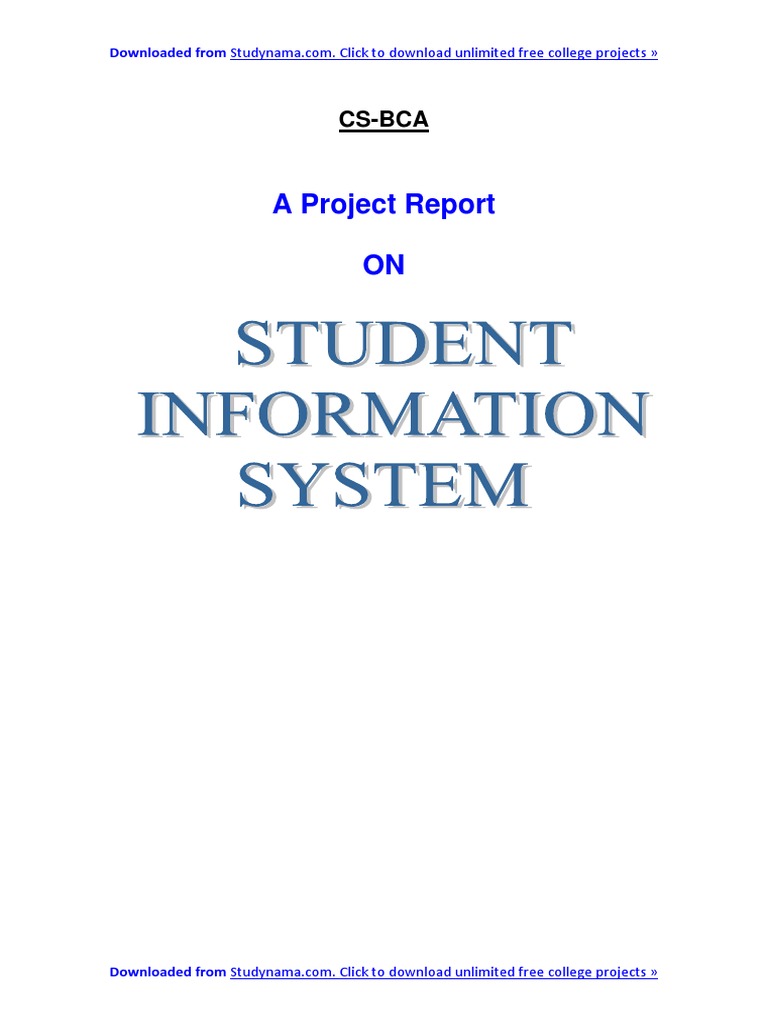 BCA JAVA Student Management System Project - PDF Report With Source Code | PDF | Java ...