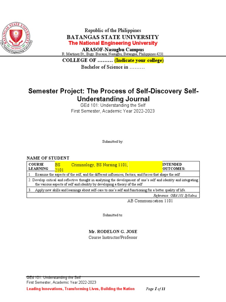 Uts Teh | PDF | Self Concept | Identity (Social Science)
