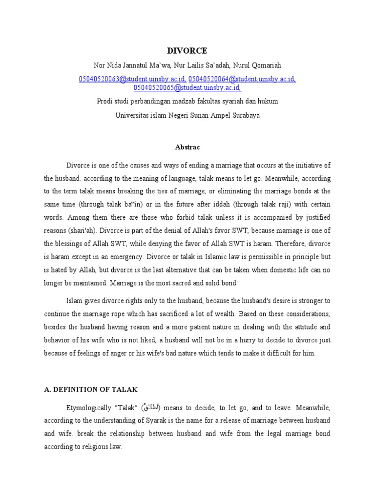 DIVORCE | PDF | Wife | Divorce