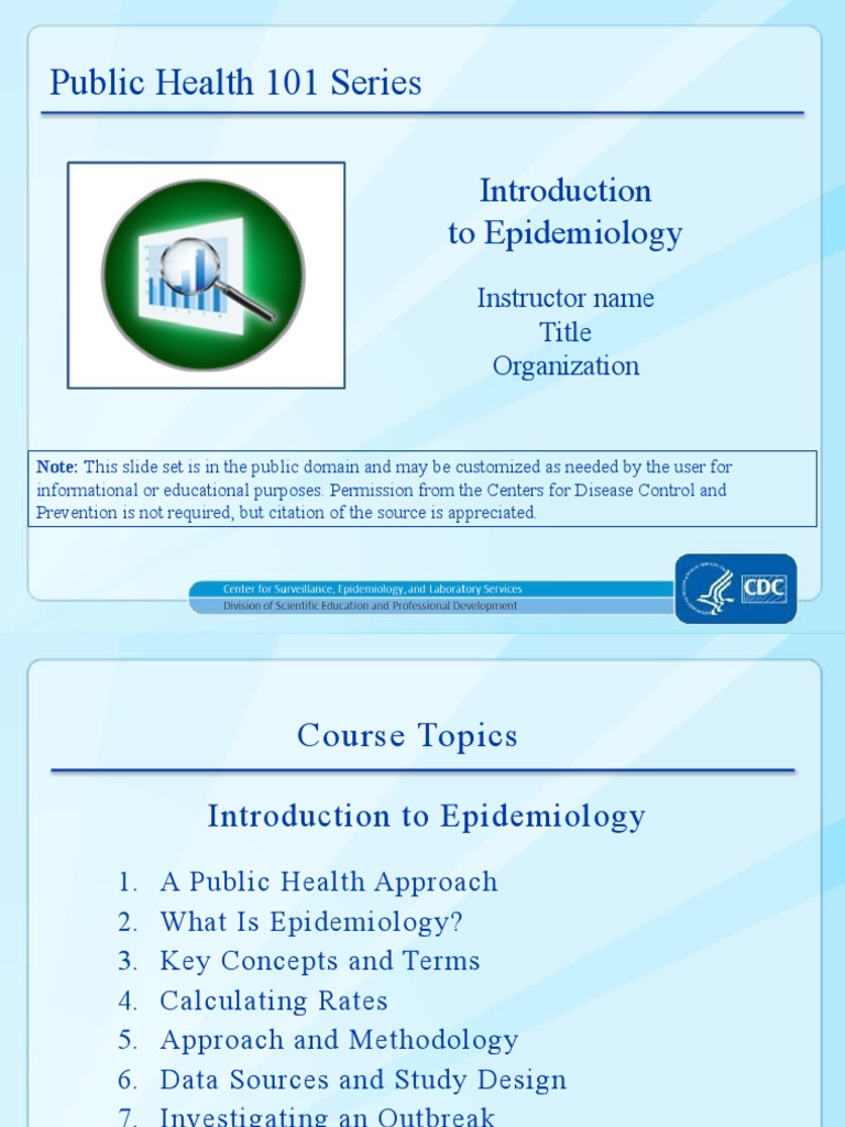 Introduction To Epidemiology | PDF
