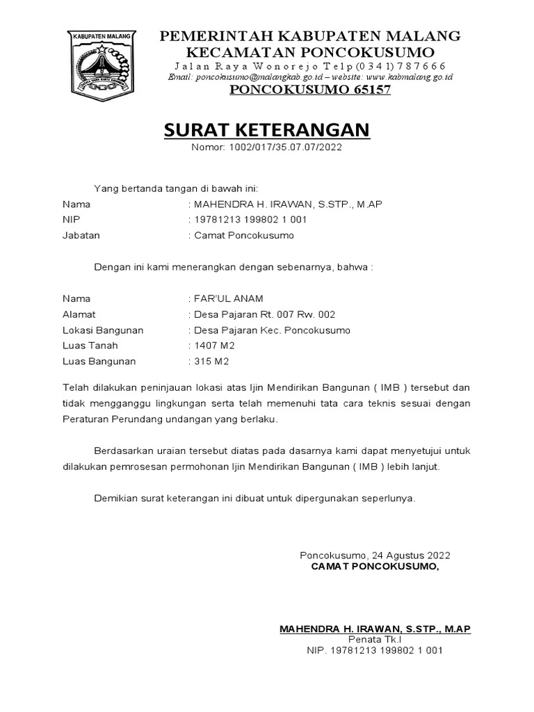 Surat IMB | PDF
