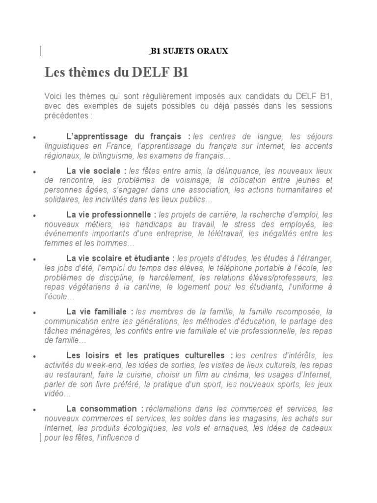 B1 Plan Des Sujets Oraux | PDF | Changement climatique | Atmosphère