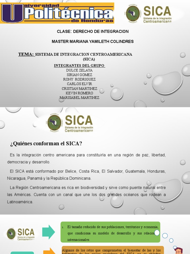 Presentacion SICA GRUPO NUMERO 4 | PDF | Economias