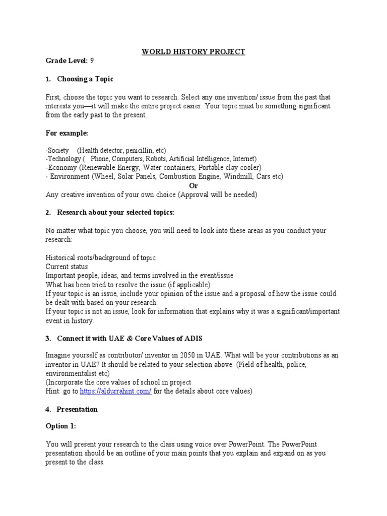 World History Project | PDF