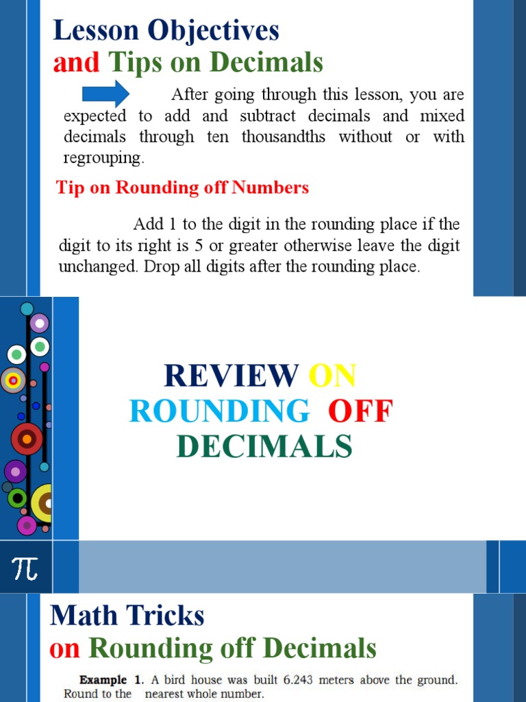 Adding and Subtracting Decimals Guide | PDF | Subtraction | Rounding