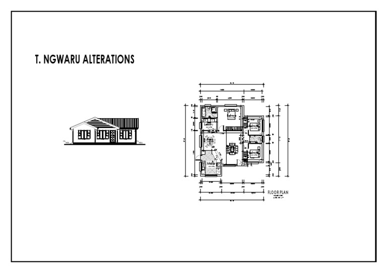 Cottage Floor Plan & Front Elev | PDF