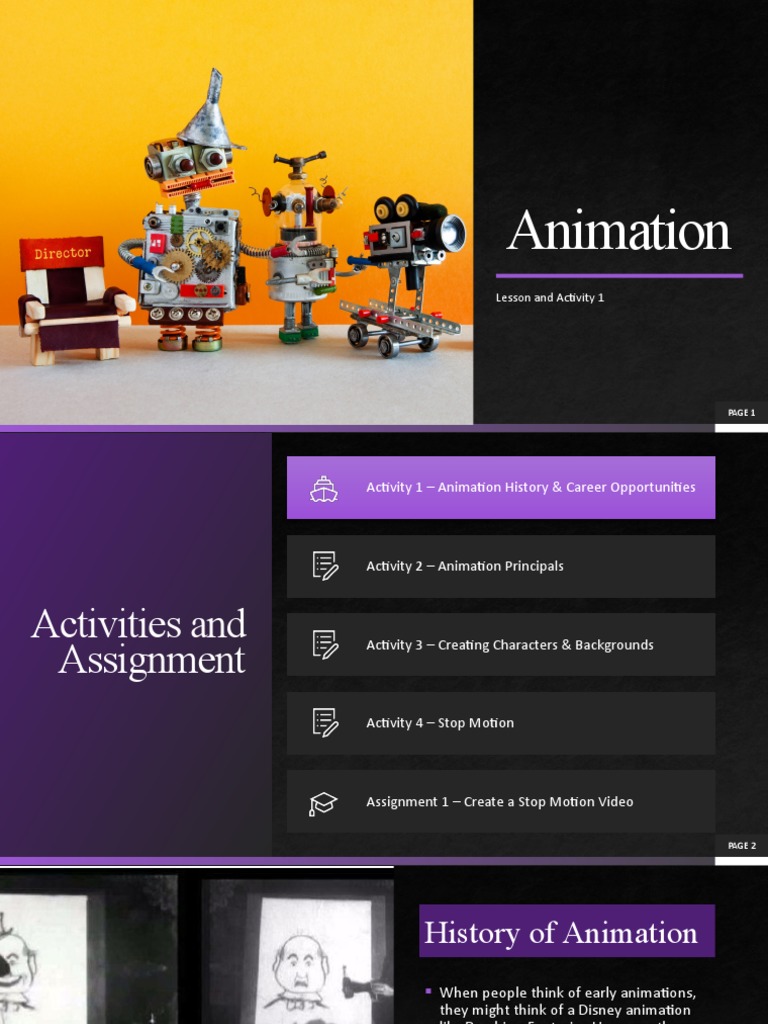 Activity 1 - Animation History and Career Opportunities | PDF ...