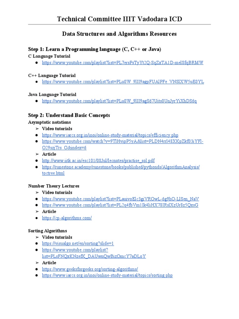 Dsa Resources | PDF | Mathematical Logic | Computer Programming