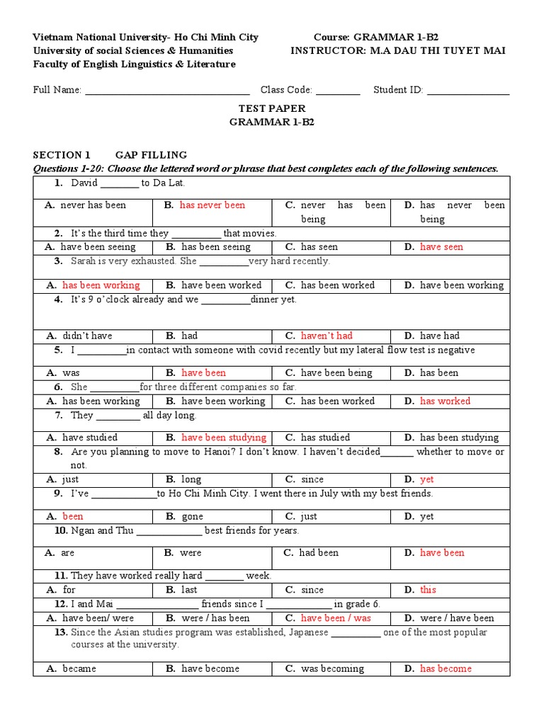 1-15 Test Format | PDF | Language Mechanics | Linguistics
