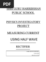 Half Wave Rectifier Project | PDF | Rectifier | Direct Current