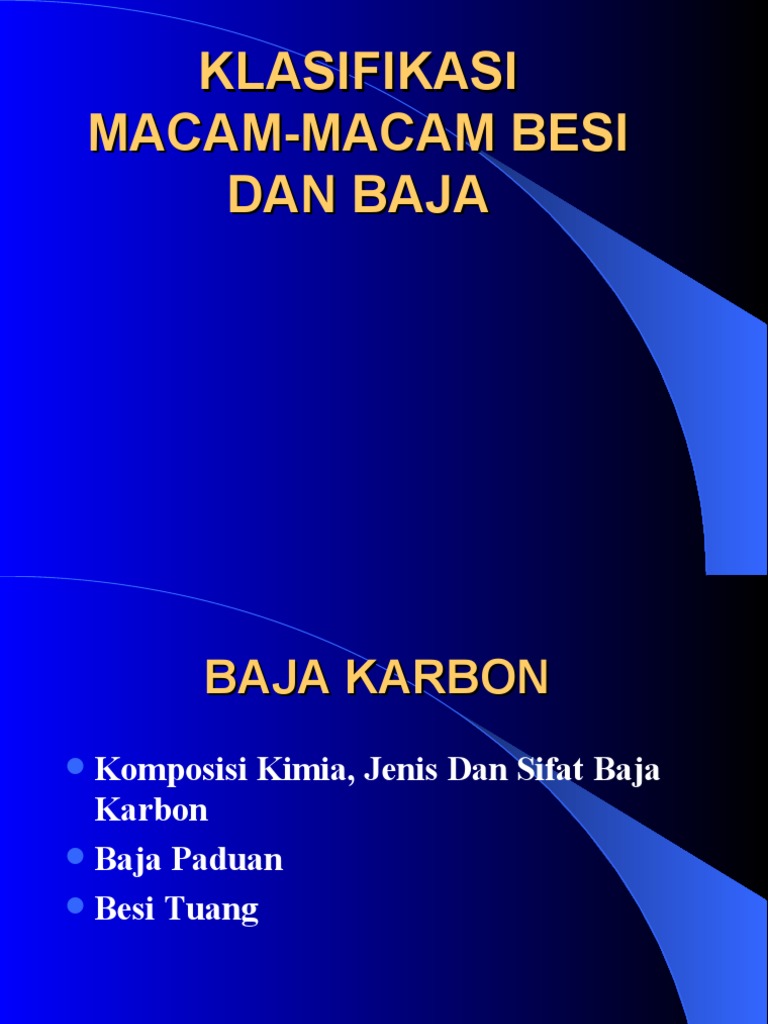 Klasifikasi Macam Besi Dan Baja | PDF