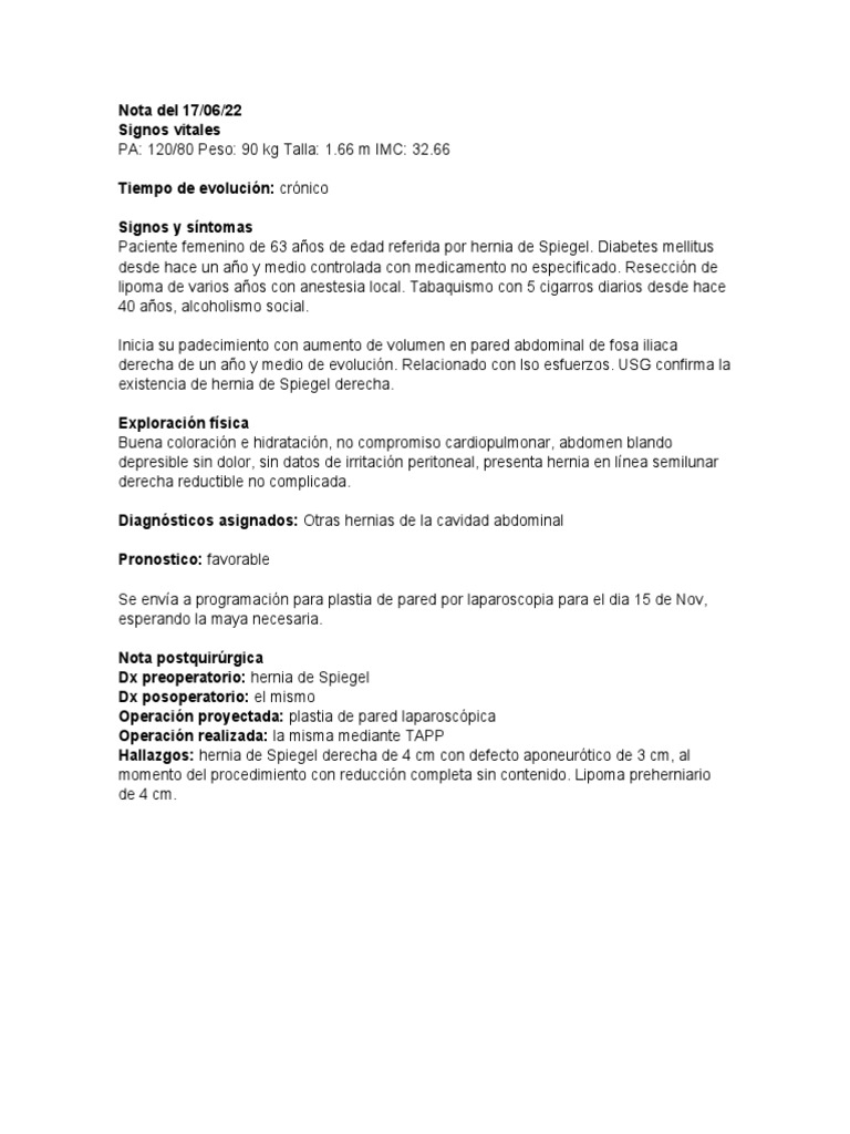 Hernia de Spiegel: Diagnóstico y Tratamiento | PDF | Abdomen ...